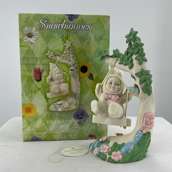 Department 56 | Holiday | Nib Vintage Department 56 Snowbunnies I Need A Little Push Please ...